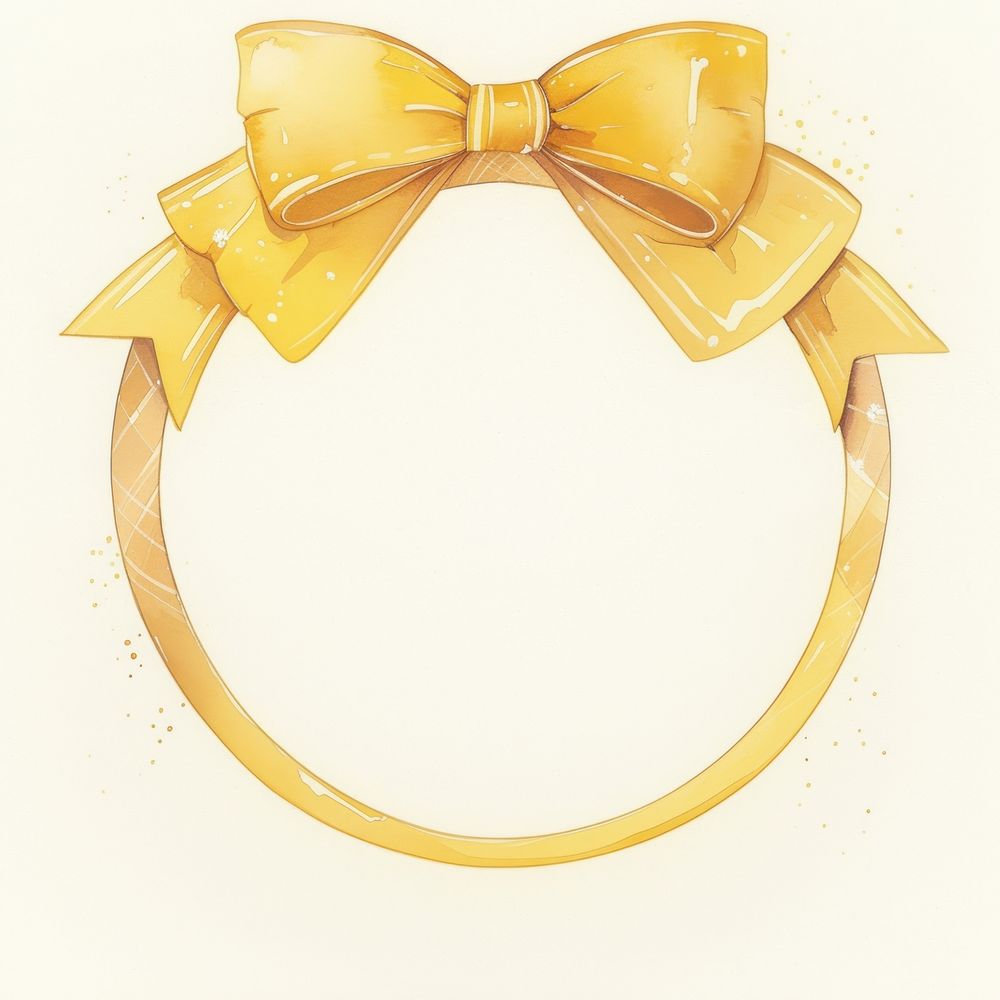 Elegant yellow ribbon frame | Free Photo Illustration - rawpixel