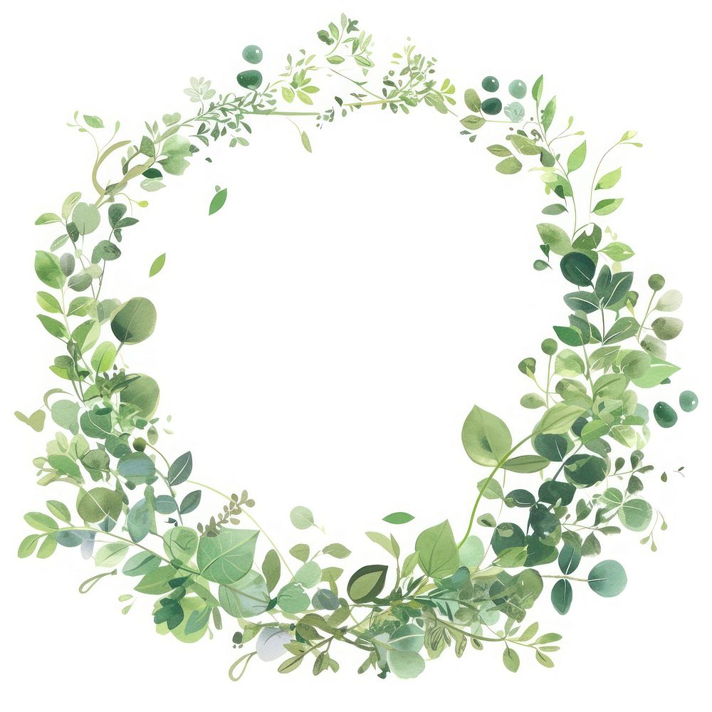 Elegant botanical wreath illustration | Free Photo Illustration - rawpixel