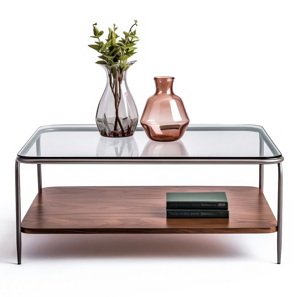 Modern glass coffee table decor | Free Photo - rawpixel