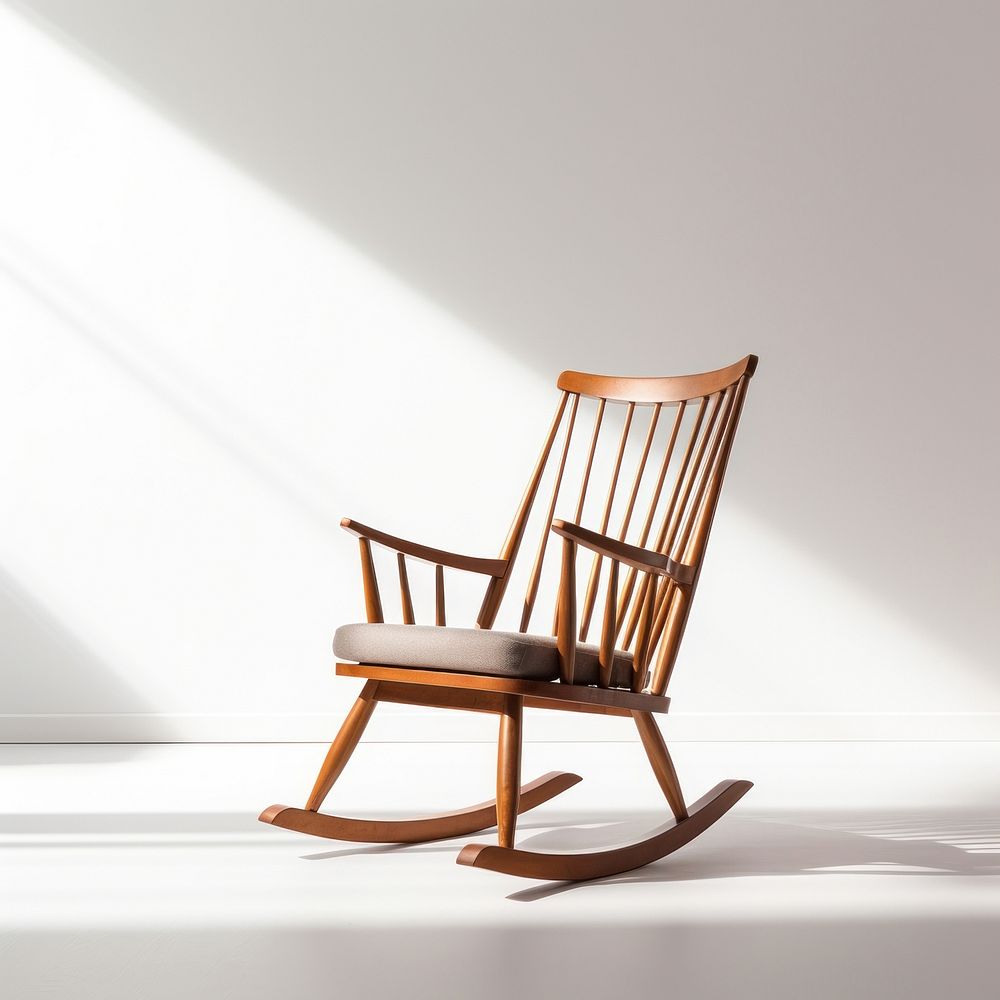 Elegant wooden rocking chair | Free Photo - rawpixel