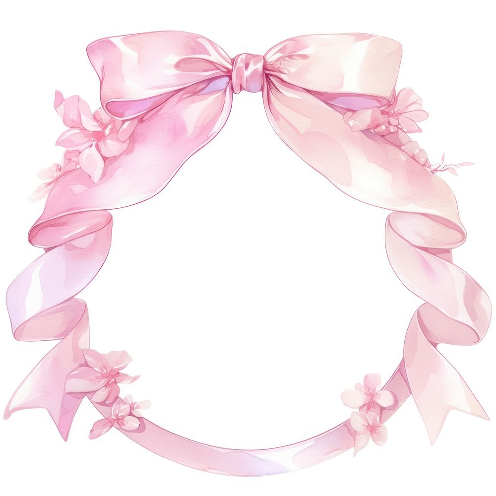 Elegant pink ribbon wreath | Premium Photo Illustration - rawpixel