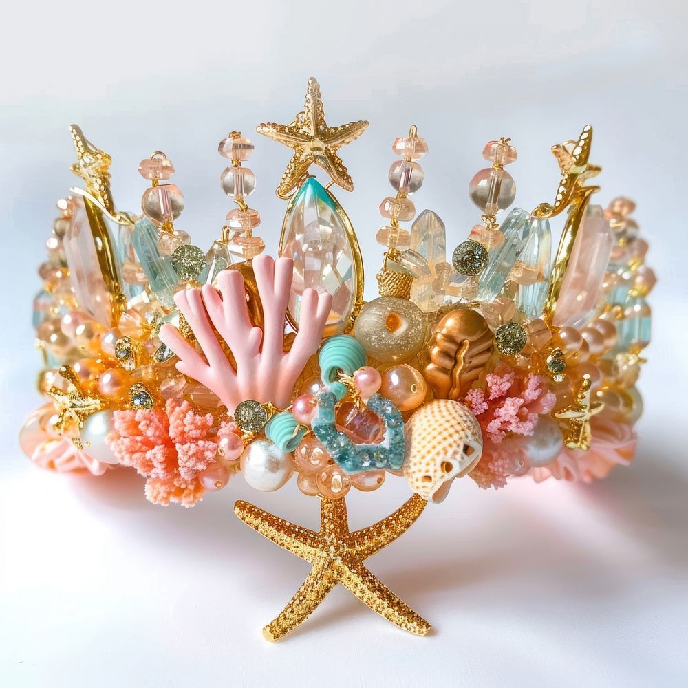 Elegant coral-themed decorative crown | Free Photo - rawpixel
