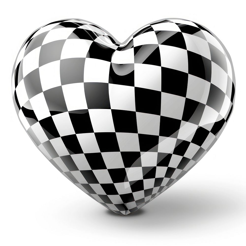 Checkered heart 3D illustration | Free Photo Illustration - rawpixel