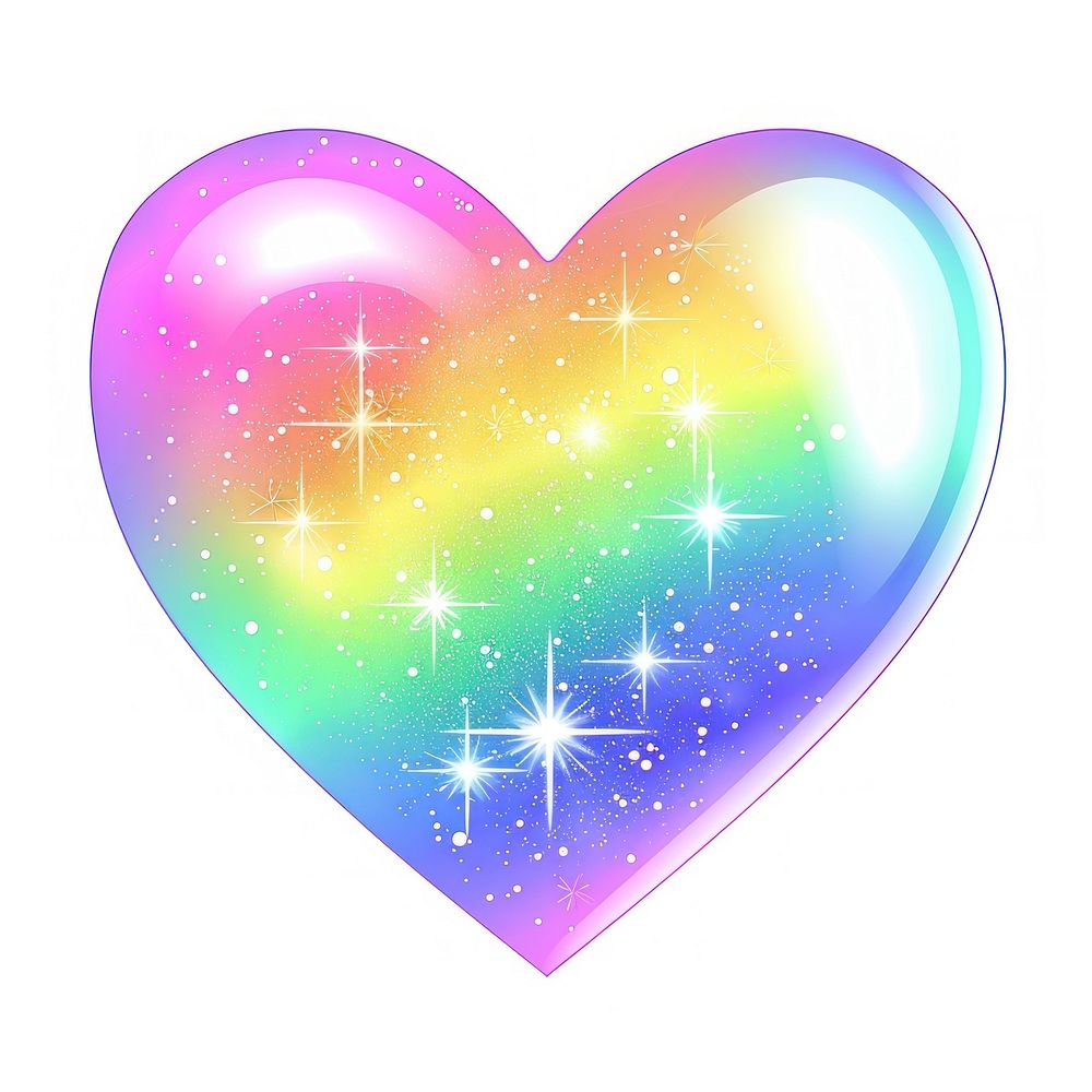 Colorful sparkling rainbow heart | Free Photo Illustration - rawpixel