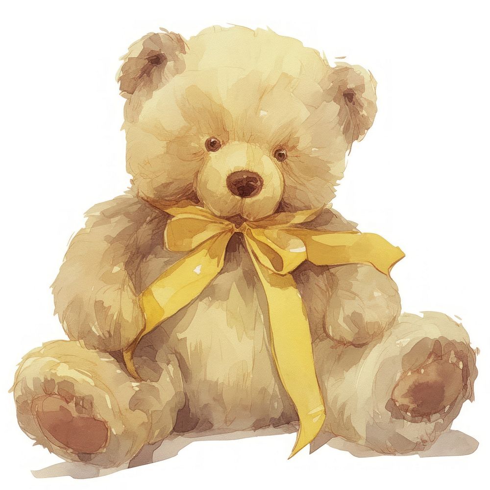 Cute fluffy teddy bear illustration | Free Photo Illustration - rawpixel