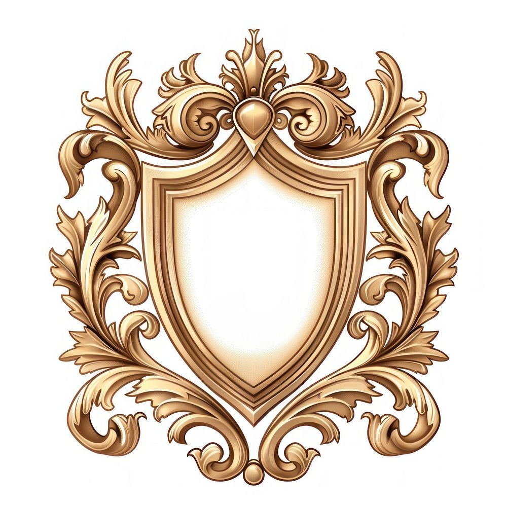 Elegant ornate golden shield illustration | Free Photo Illustration ...
