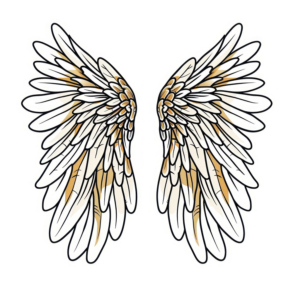 Intricate angel wings illustration | Free Photo Illustration - rawpixel