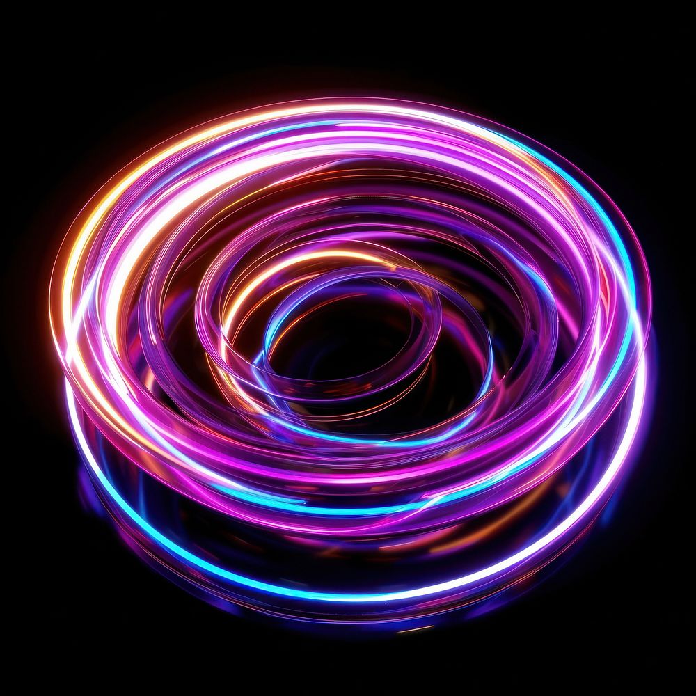 Vibrant neon light spiral artwork | Free Photo - rawpixel