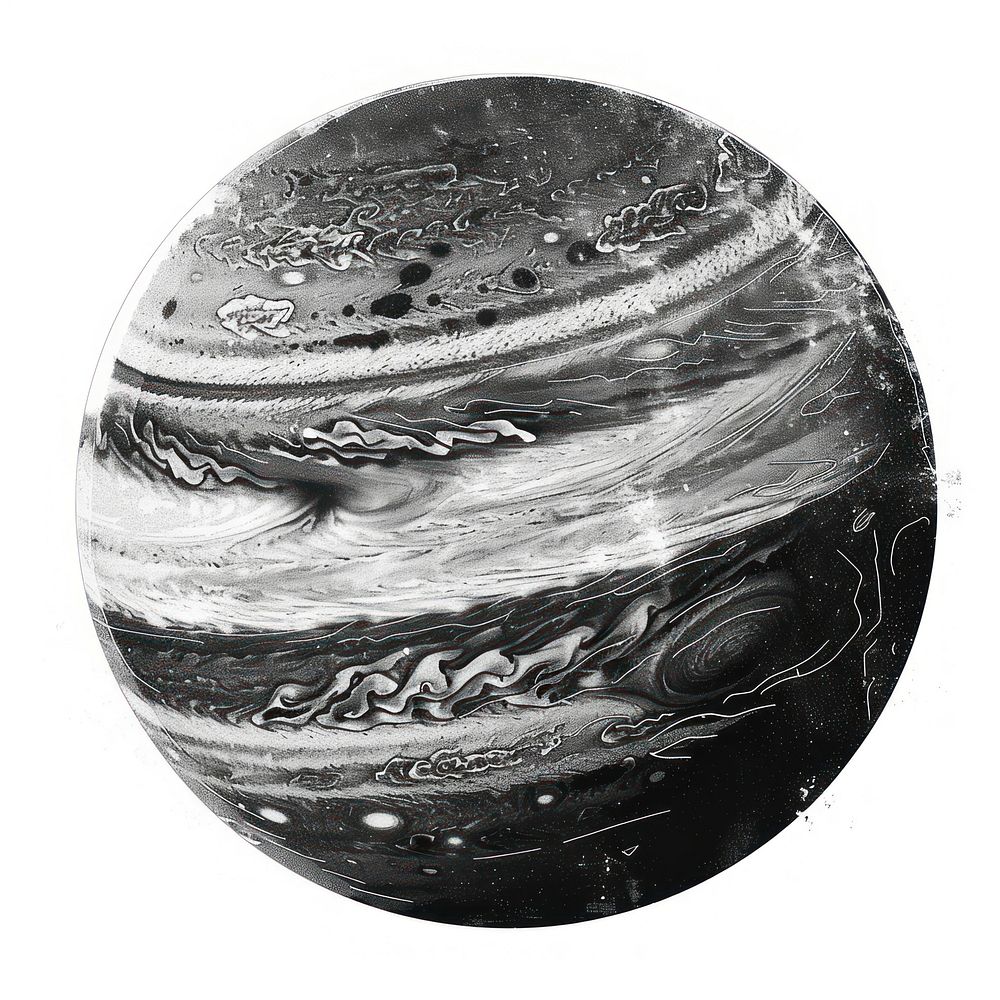 Abstract monochrome planetary swirl | Free Photo Illustration - rawpixel
