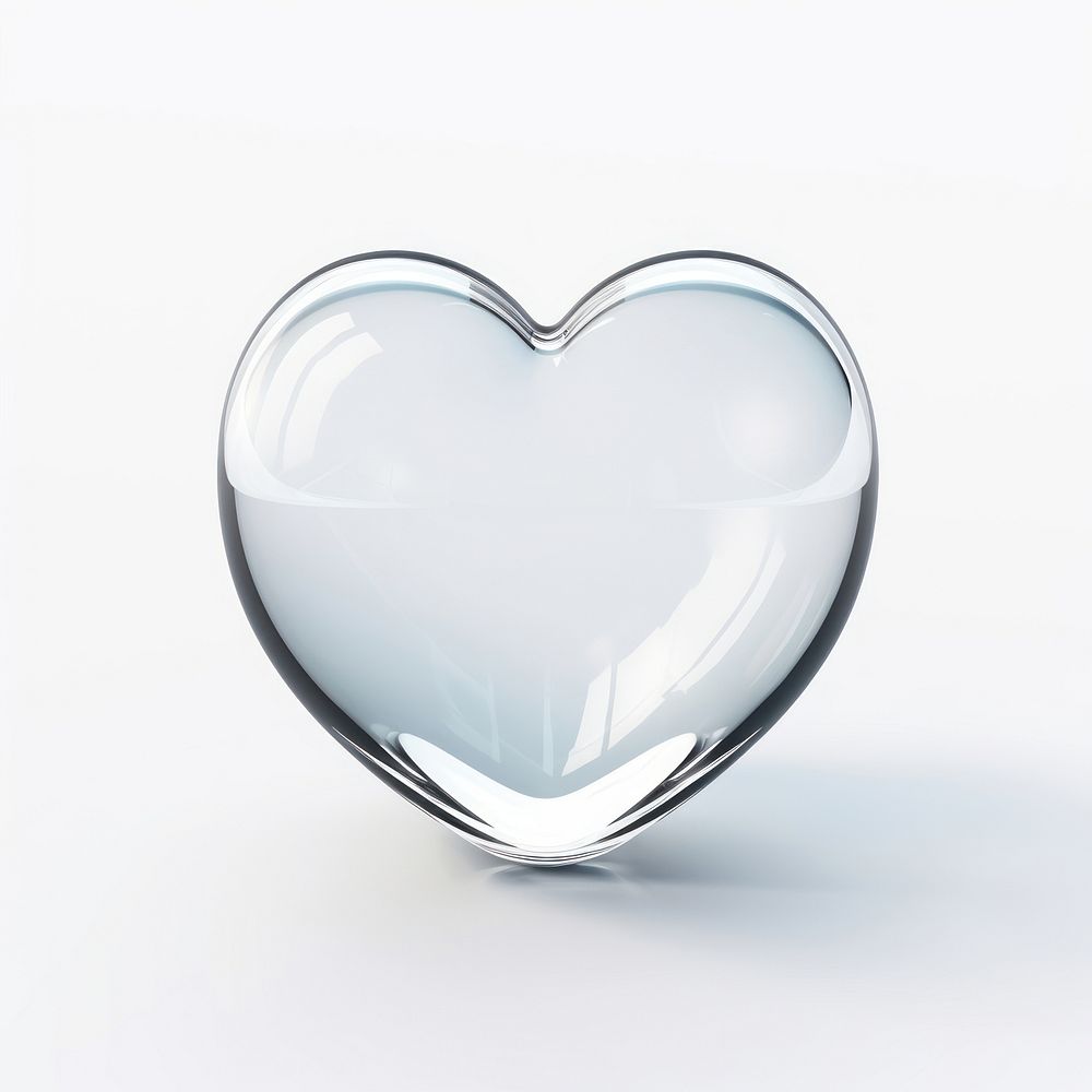 Transparent glass heart illustration | Free Photo Illustration - rawpixel