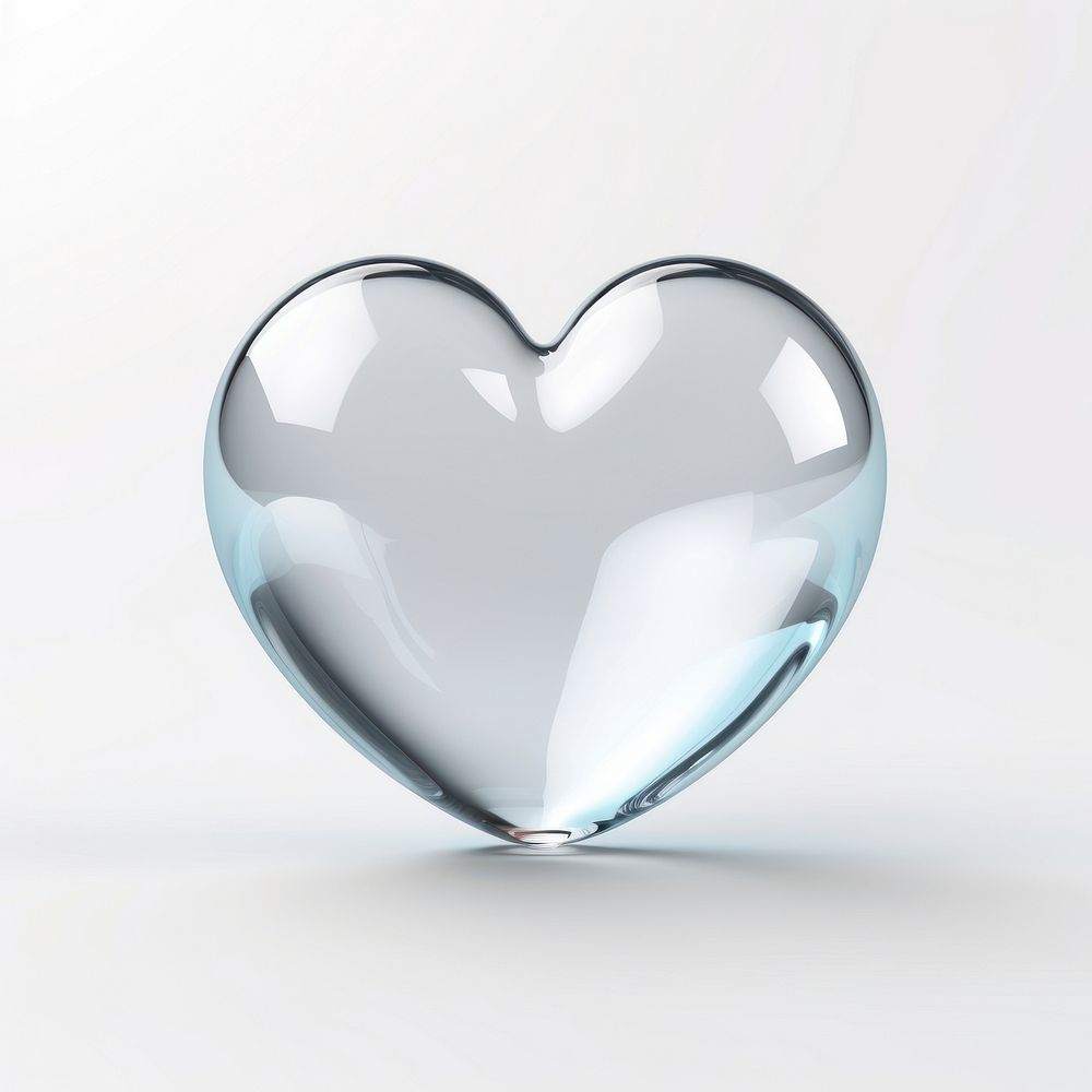 Transparent glass heart illustration | Free Photo Illustration - rawpixel