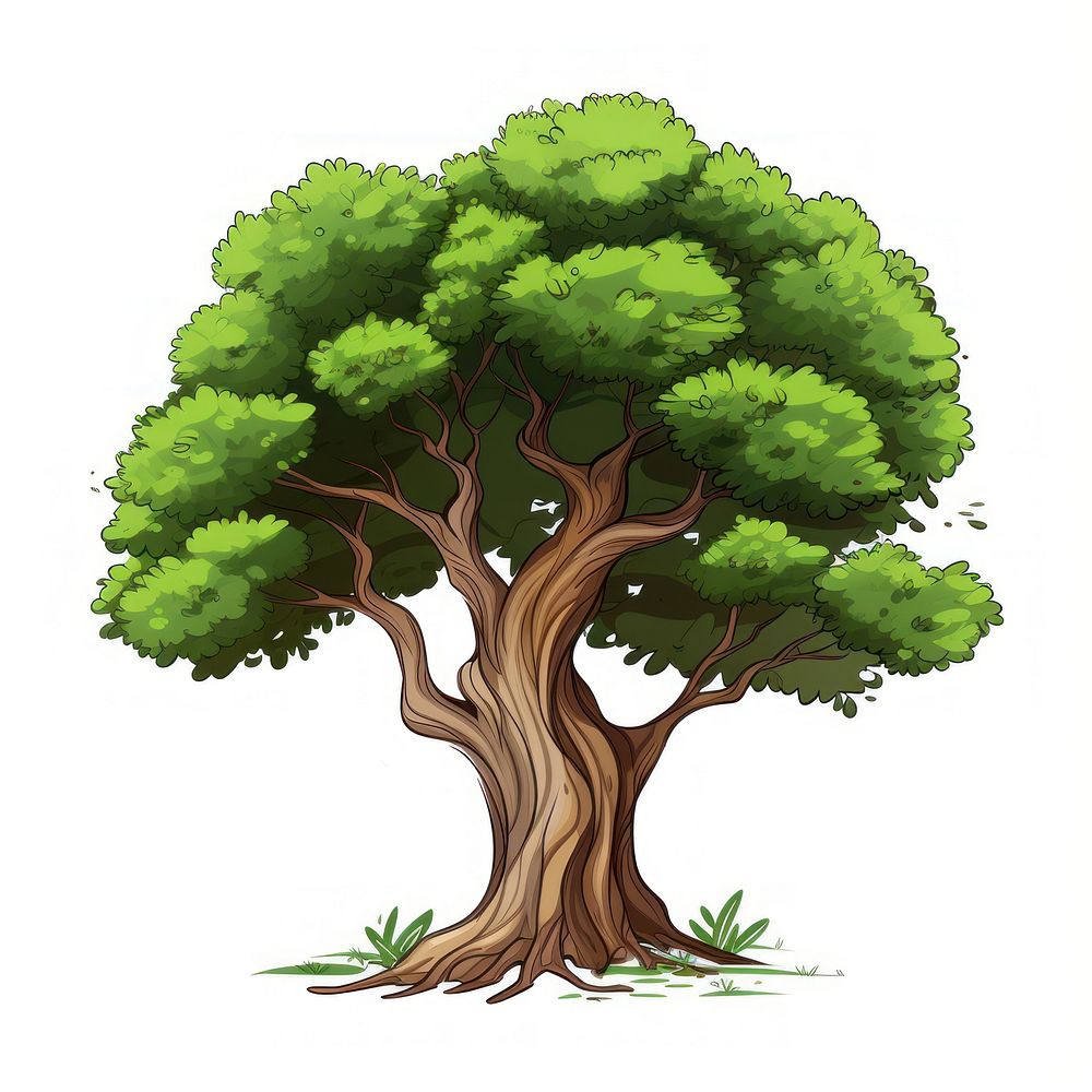 Cartoon tree vector vegetation sycamore | Free Photo Illustration ...
