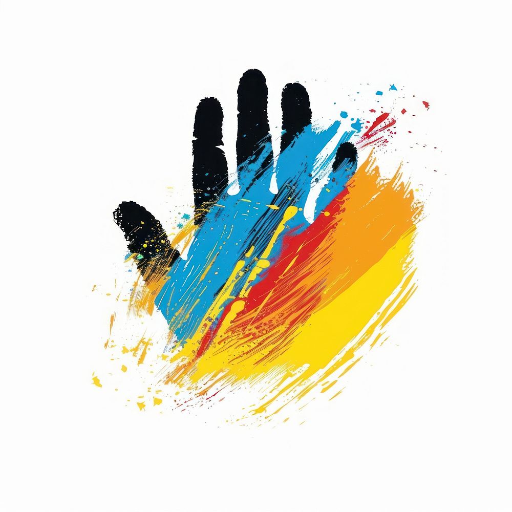 Colorful abstract handprint art | Free Photo Illustration - rawpixel