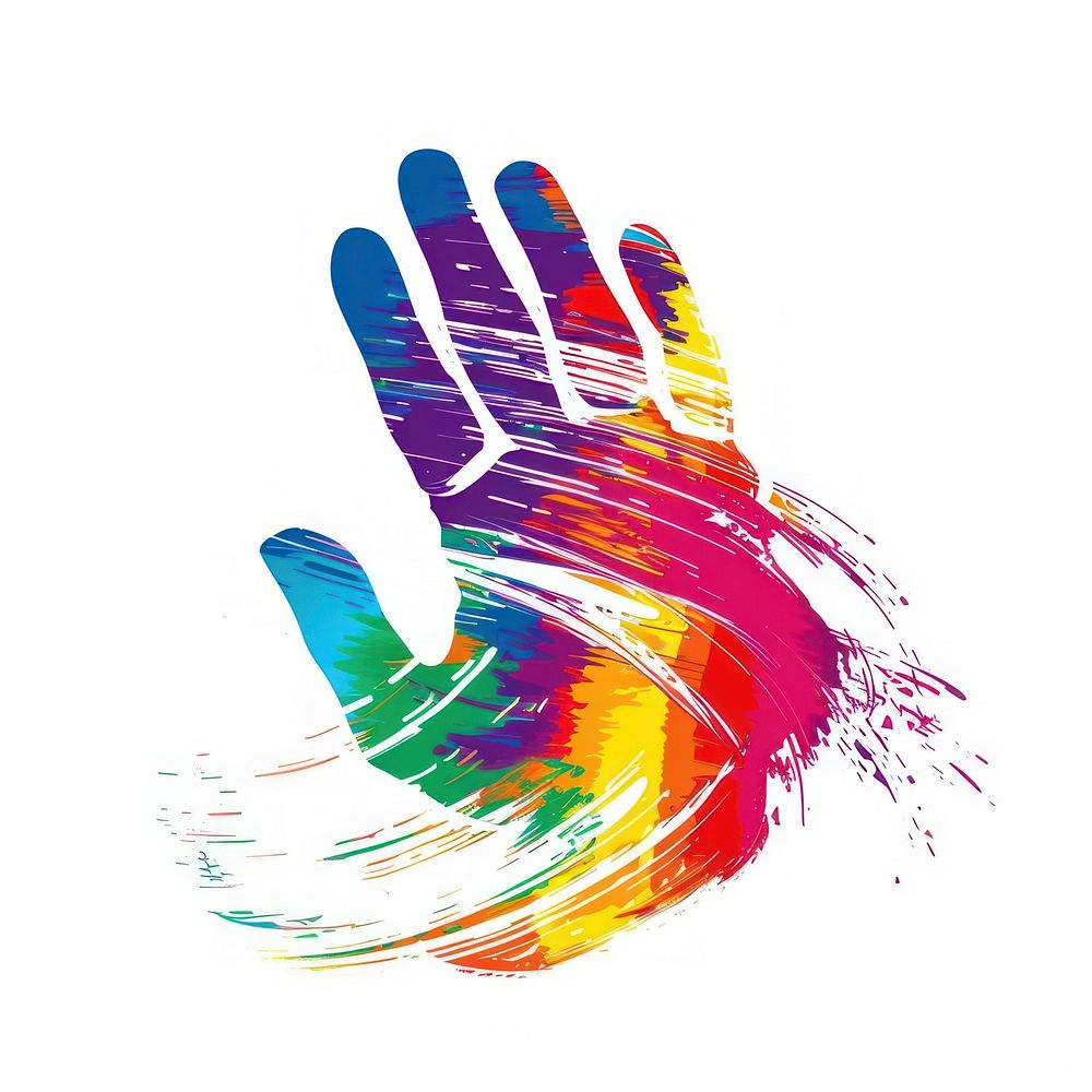 Colorful abstract handprint illustration | Free Photo Illustration ...