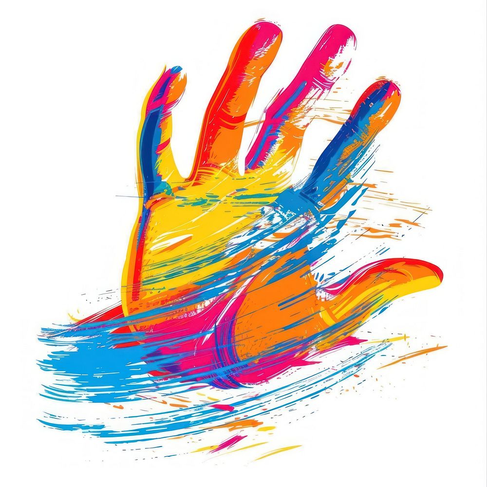 Colorful abstract hand illustration | Free Photo Illustration - rawpixel