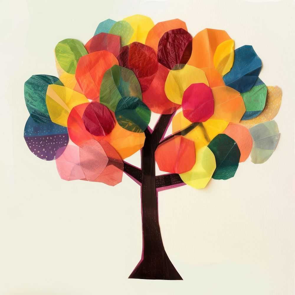 A tree paper art handicraft | Free Photo Illustration - rawpixel