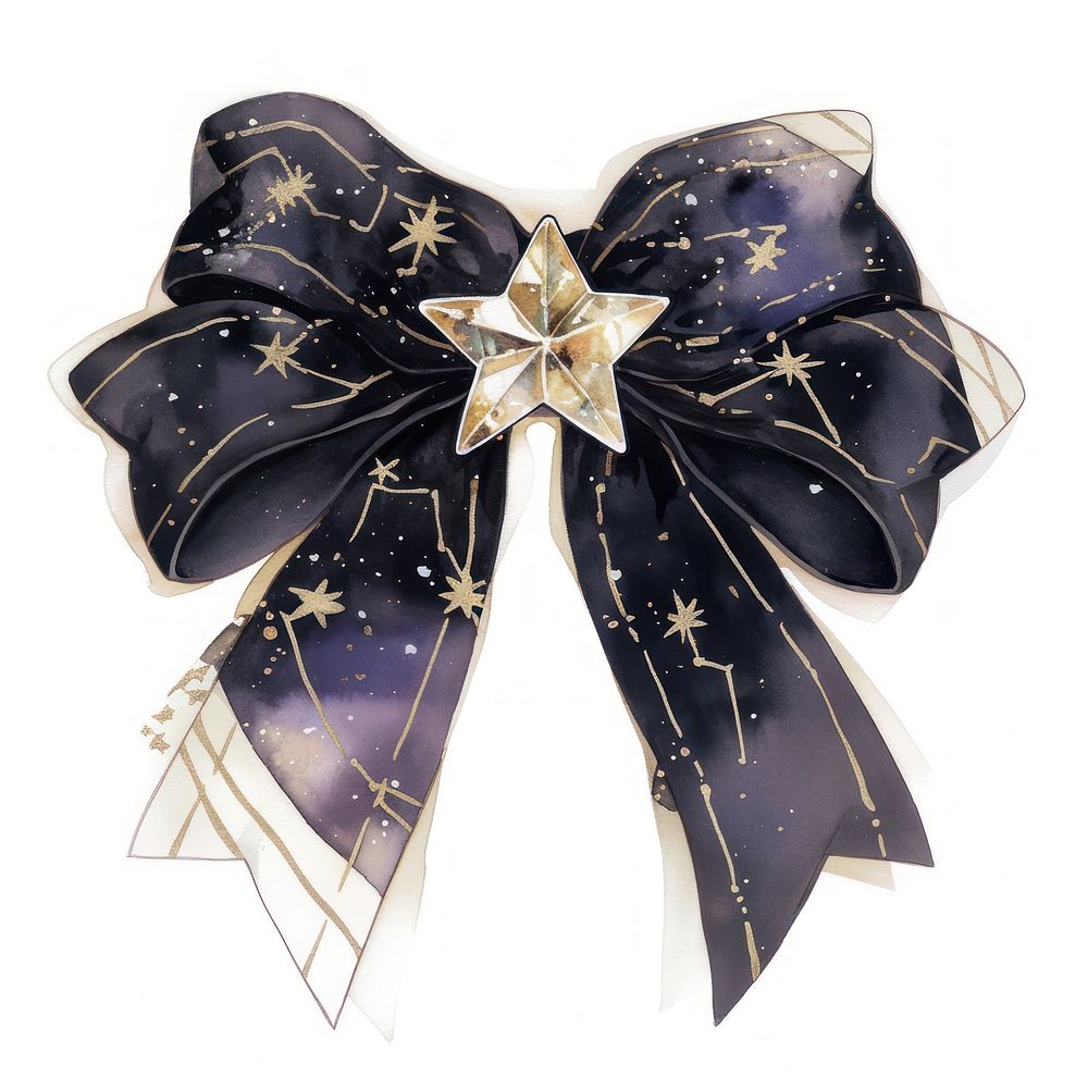Elegant celestial-themed decorative bow | Free Photo Illustration ...