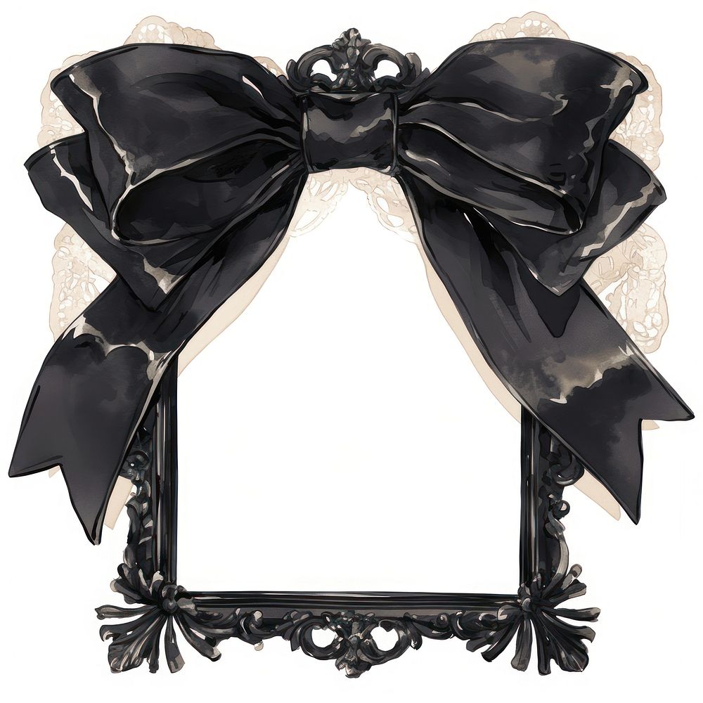 Elegant black bow frame | Premium Photo Illustration - rawpixel