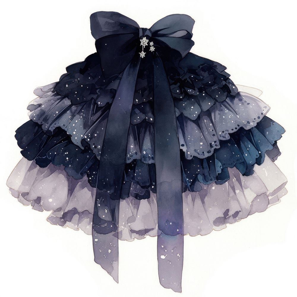 Elegant layered gradient dress illustration | Free Photo Illustration ...