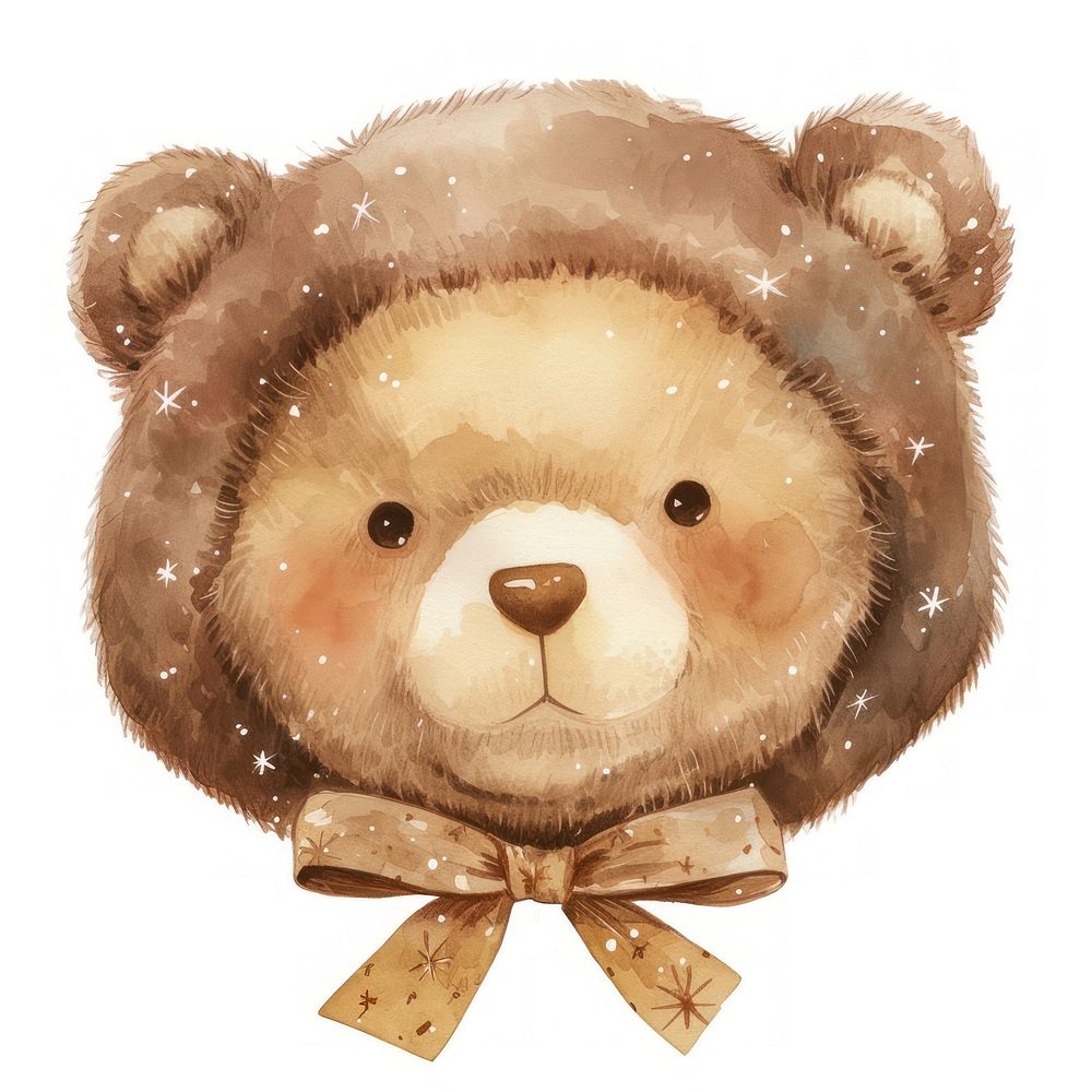 Cute watercolor bear illustration | Free Photo Illustration - rawpixel