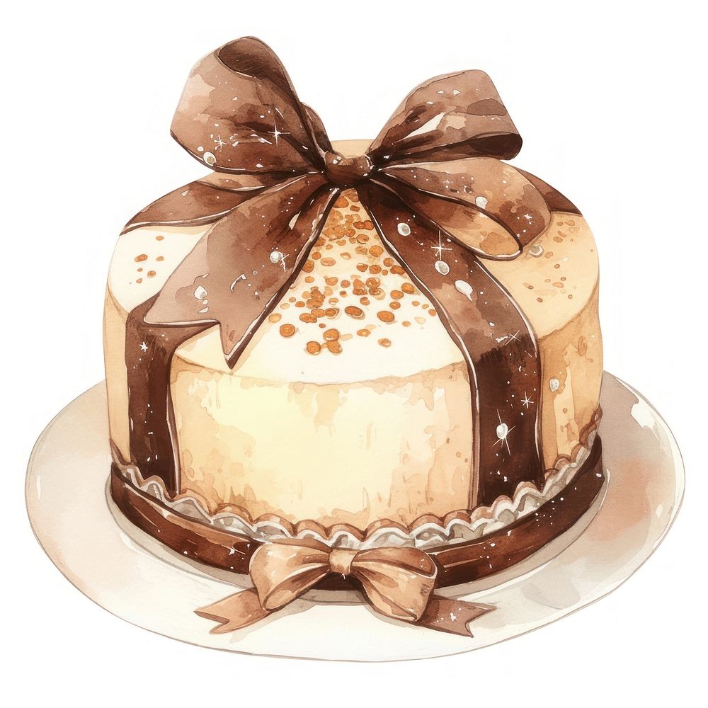Elegant cake with chocolate ribbon | Free Photo Illustration - rawpixel