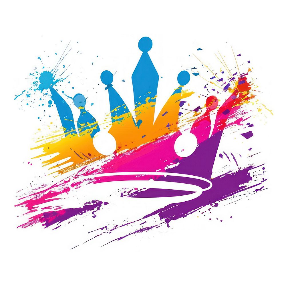 Colorful abstract crown illustration | Free Photo Illustration - rawpixel