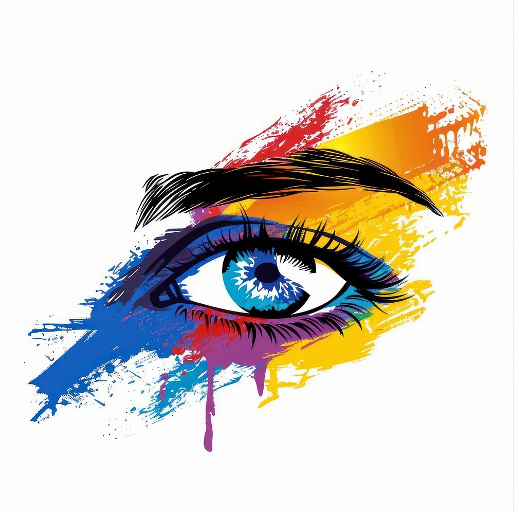 Colorful artistic eye illustration | Free Photo Illustration - rawpixel
