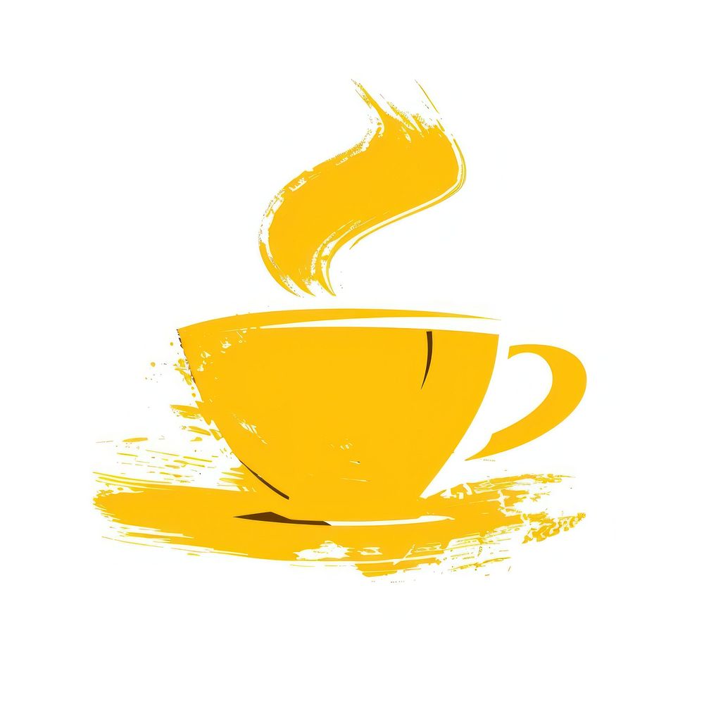 Abstract yellow coffee cup illustration | Free Photo Illustration ...