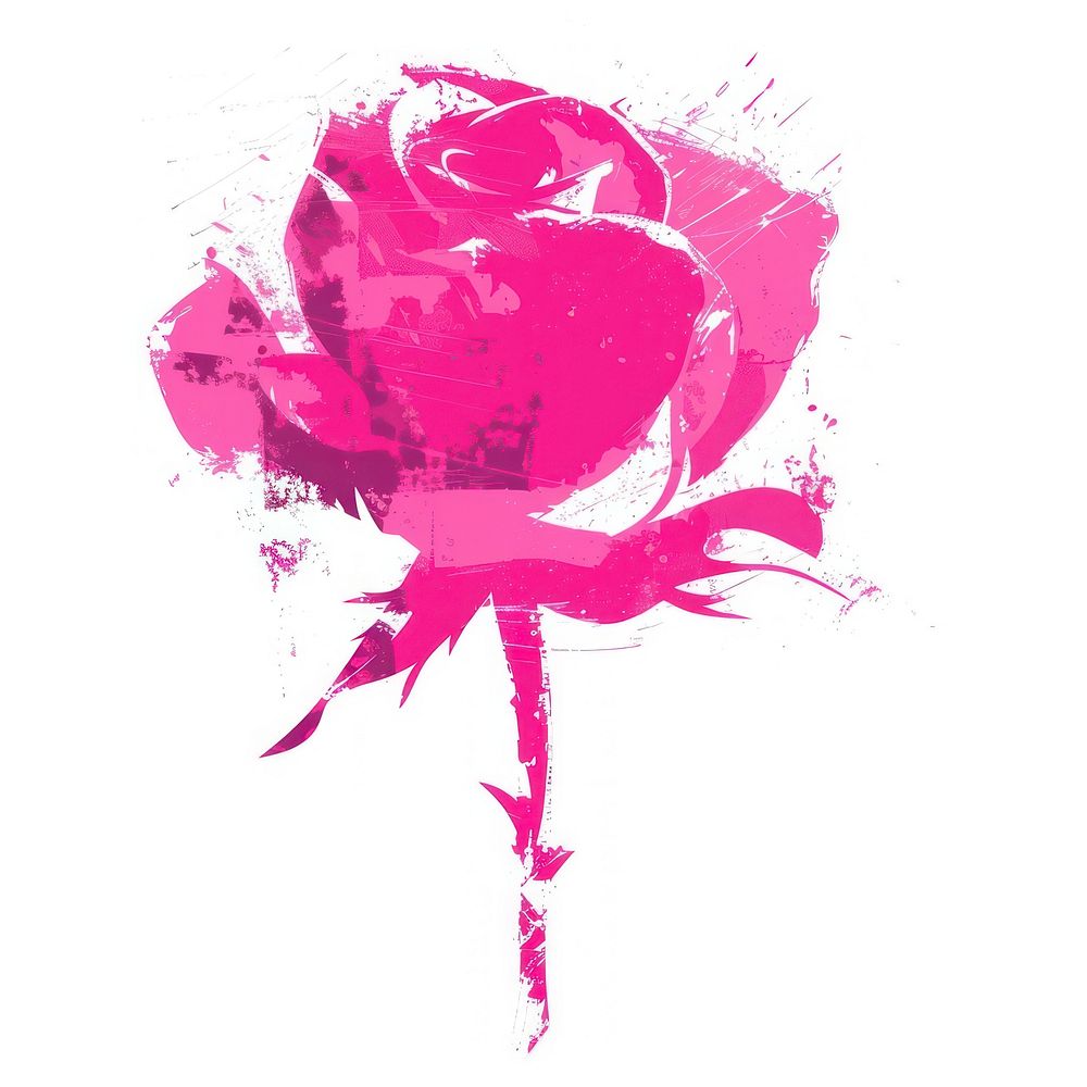 Vibrant abstract pink rose illustration | Free Photo Illustration ...