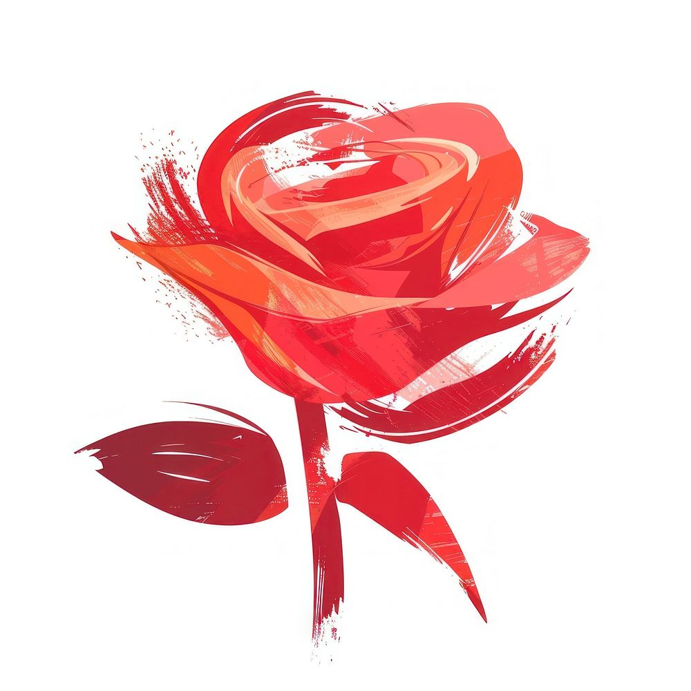 Vibrant abstract red rose illustration | Free Photo Illustration - rawpixel