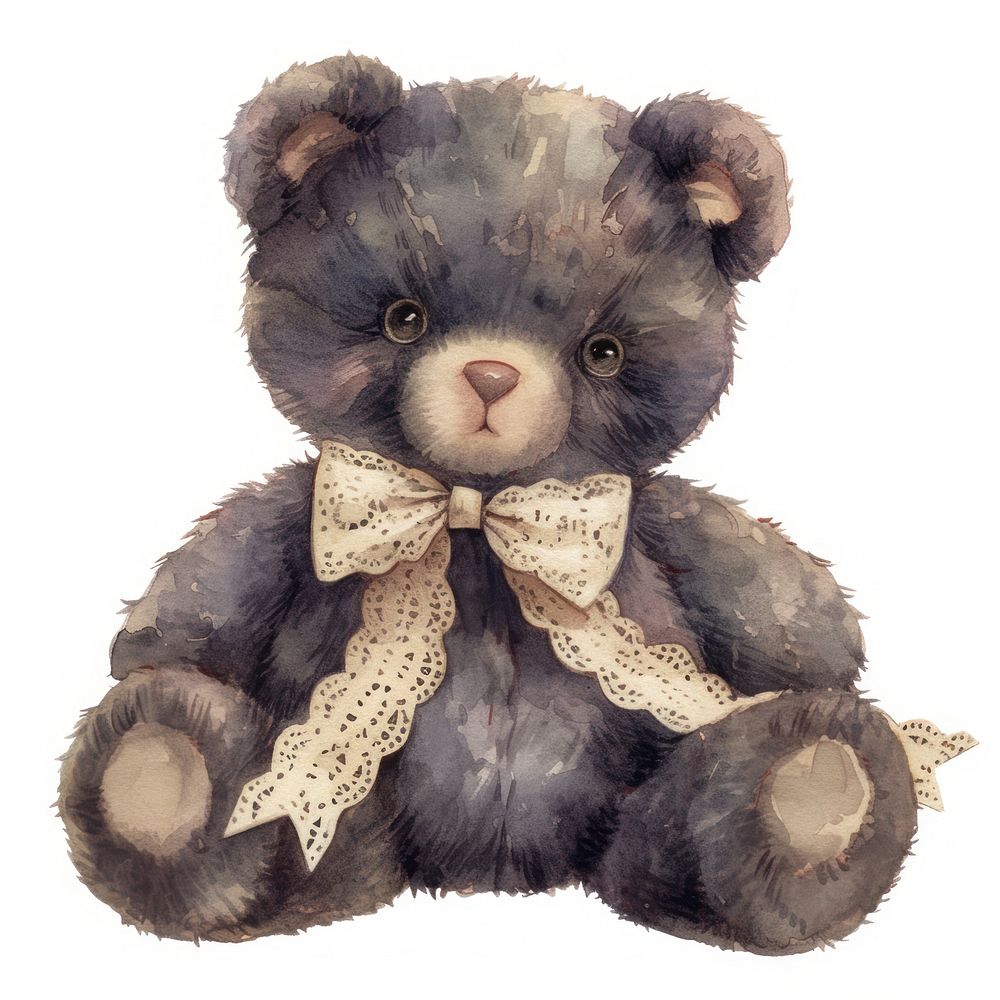 Adorable vintage teddy bear illustration. | Free Photo Illustration ...