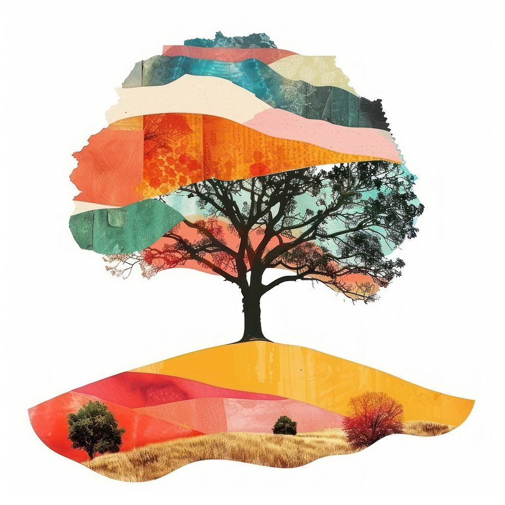 Tree collage painting person | Free Photo Illustration - rawpixel