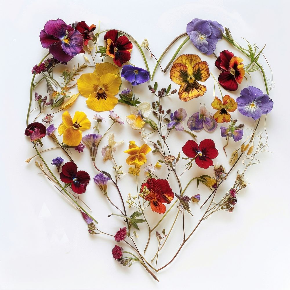 Floral heart-shaped arrangement art | Free Photo - rawpixel