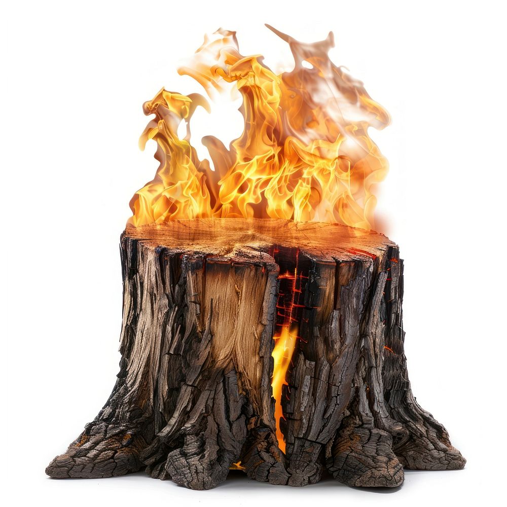 Burning tree stump flames | Free Photo - rawpixel
