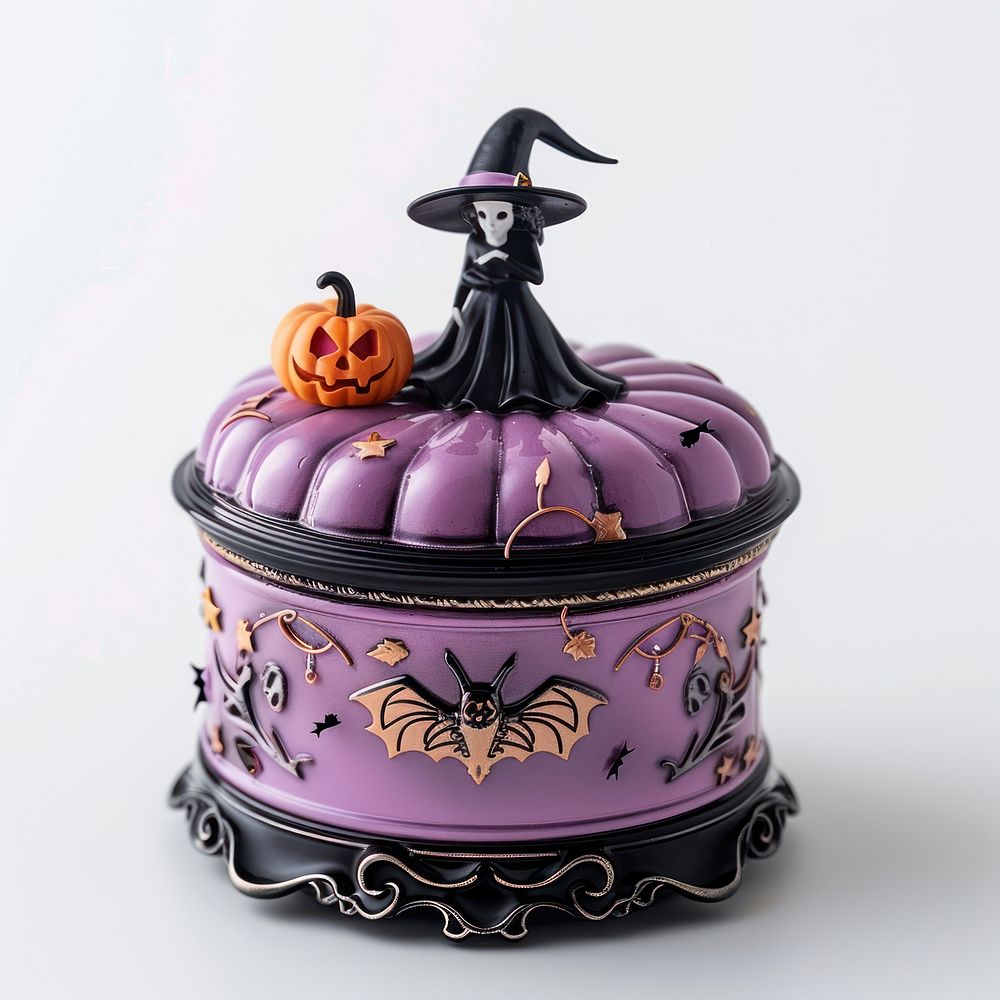 Goth purple music box pumpkin | Free Photo - rawpixel