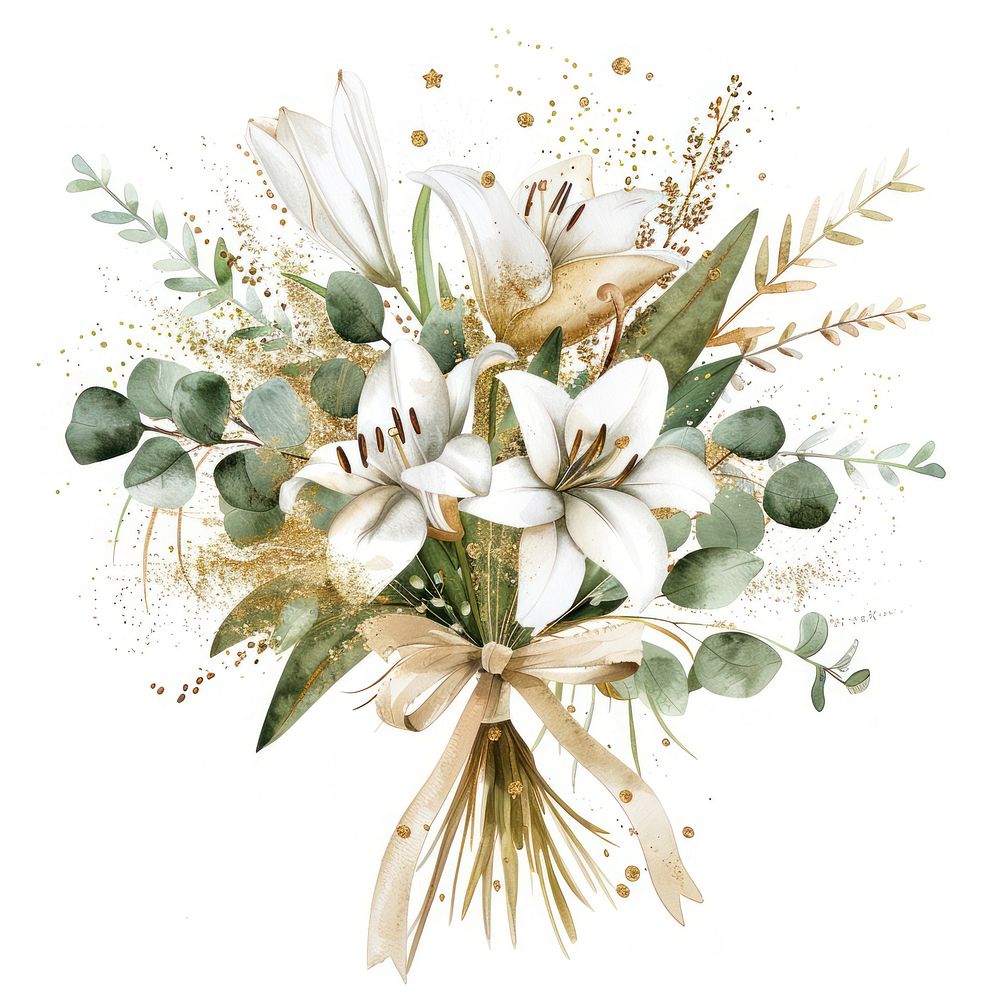 Flowers bouquet graphics painting blossom. | Free Photo Illustration ...