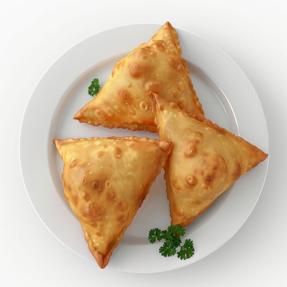 Crispy golden triangular savory pastries | Free Photo - rawpixel