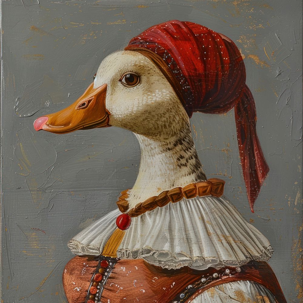 Regal anthropomorphic duck portrait | Premium Photo Illustration - rawpixel