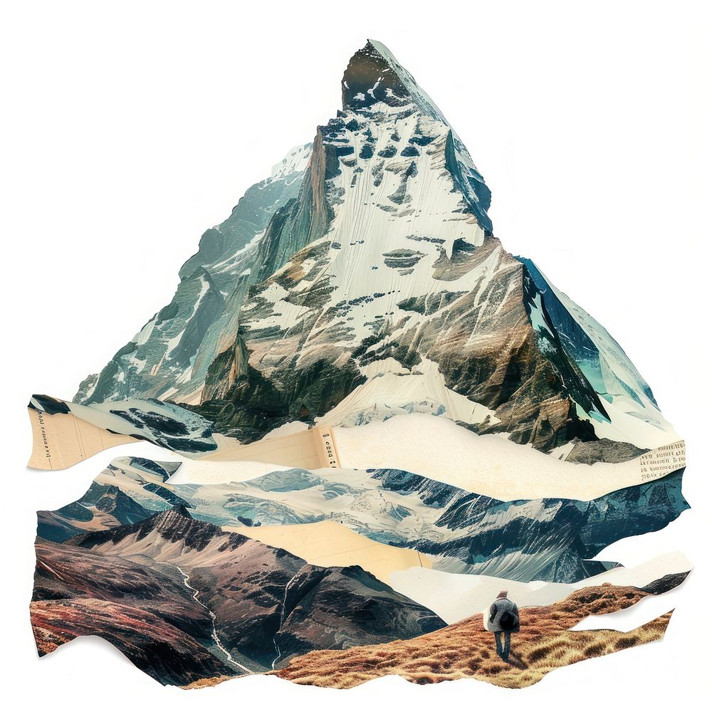 Surreal mountain landscape collage | Free Photo Illustration - rawpixel