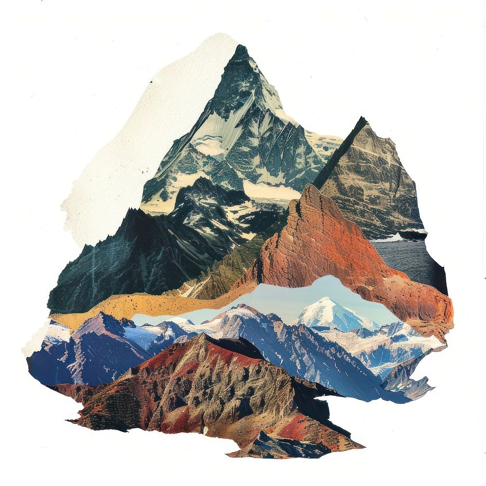 Abstract mountain collage artwork | Free Photo Illustration - rawpixel