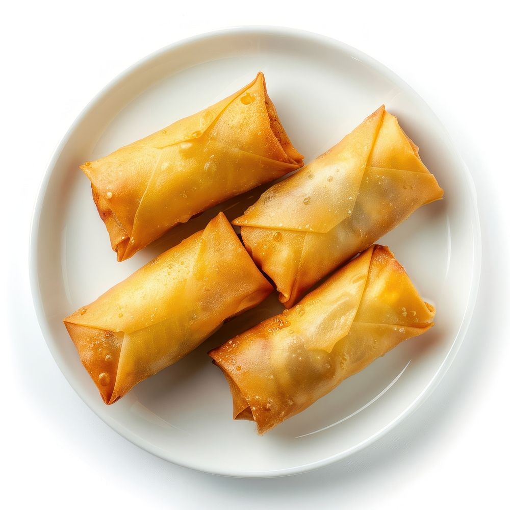 Crispy golden spring rolls plate | Free Photo - rawpixel
