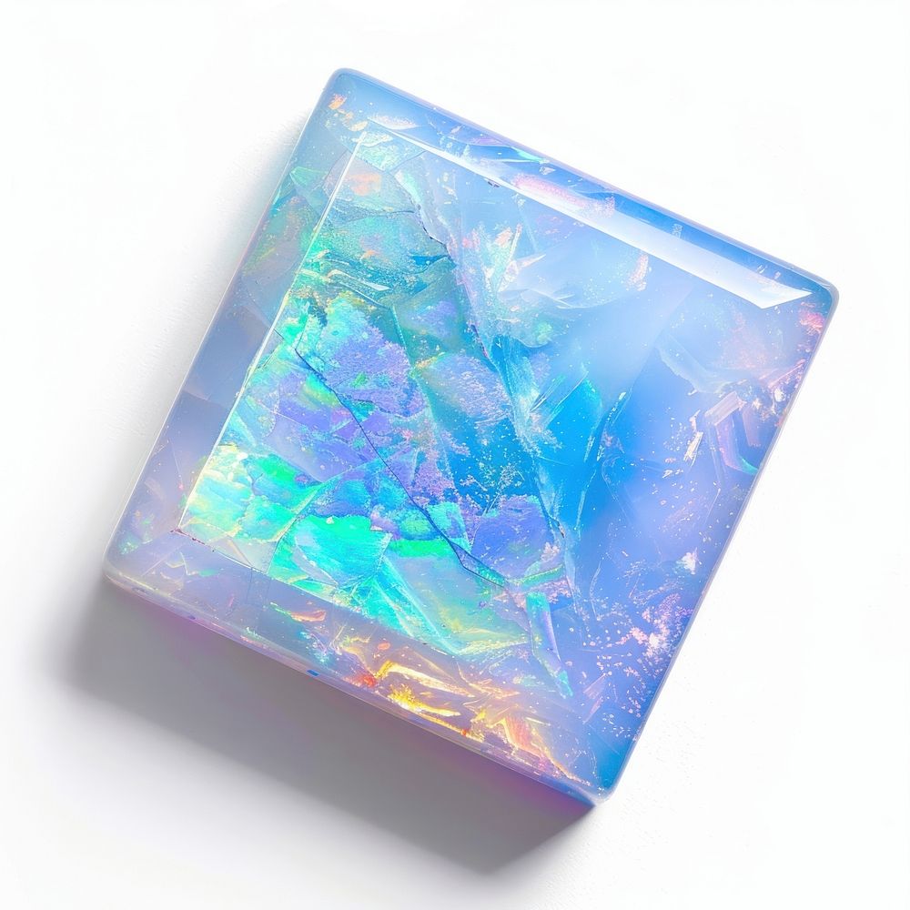 Colorful iridescent gemstone square | Free Photo - rawpixel