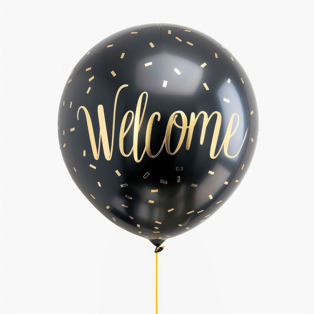 Black welcome balloon celebration | Free Photo - rawpixel
