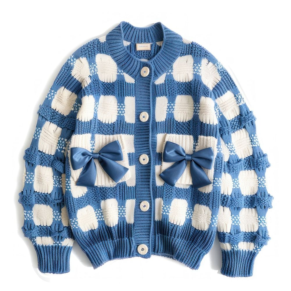 Stylish blue checkered cardigan | Free Photo - rawpixel