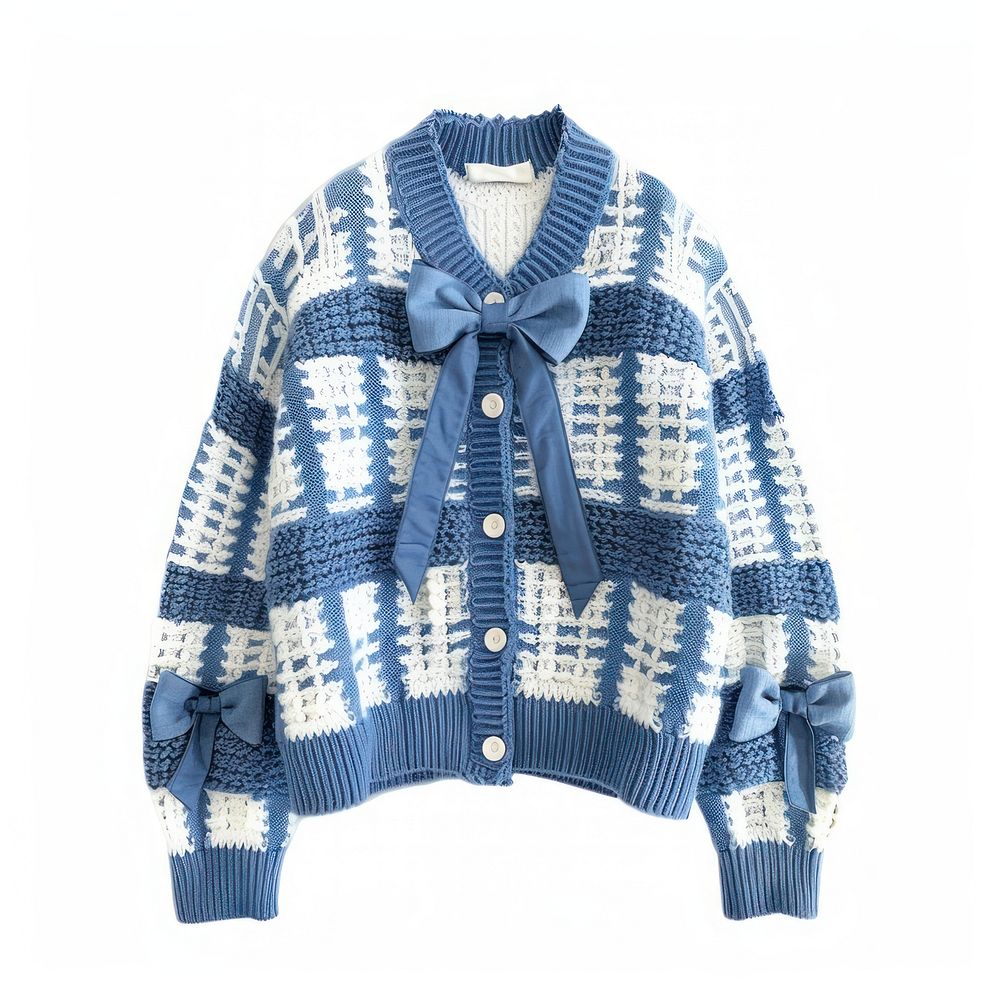 Stylish blue checkered cardigan | Free Photo - rawpixel