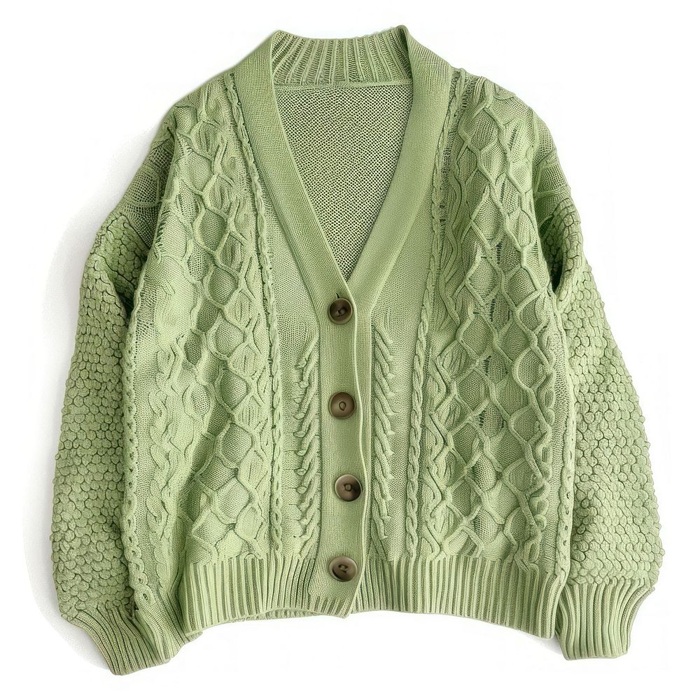 Cozy green knit cardigan | Free Photo - rawpixel