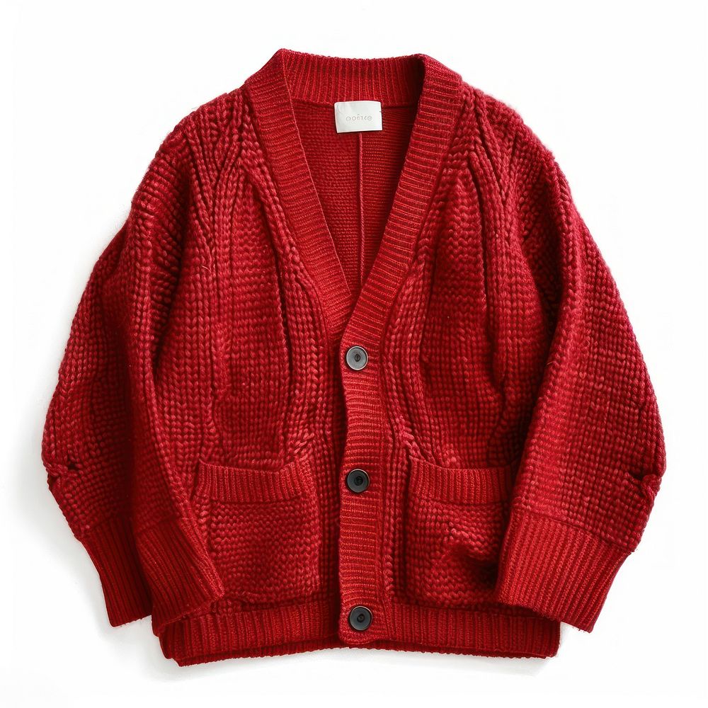 Cozy red knitted cardigan | Free Photo - rawpixel