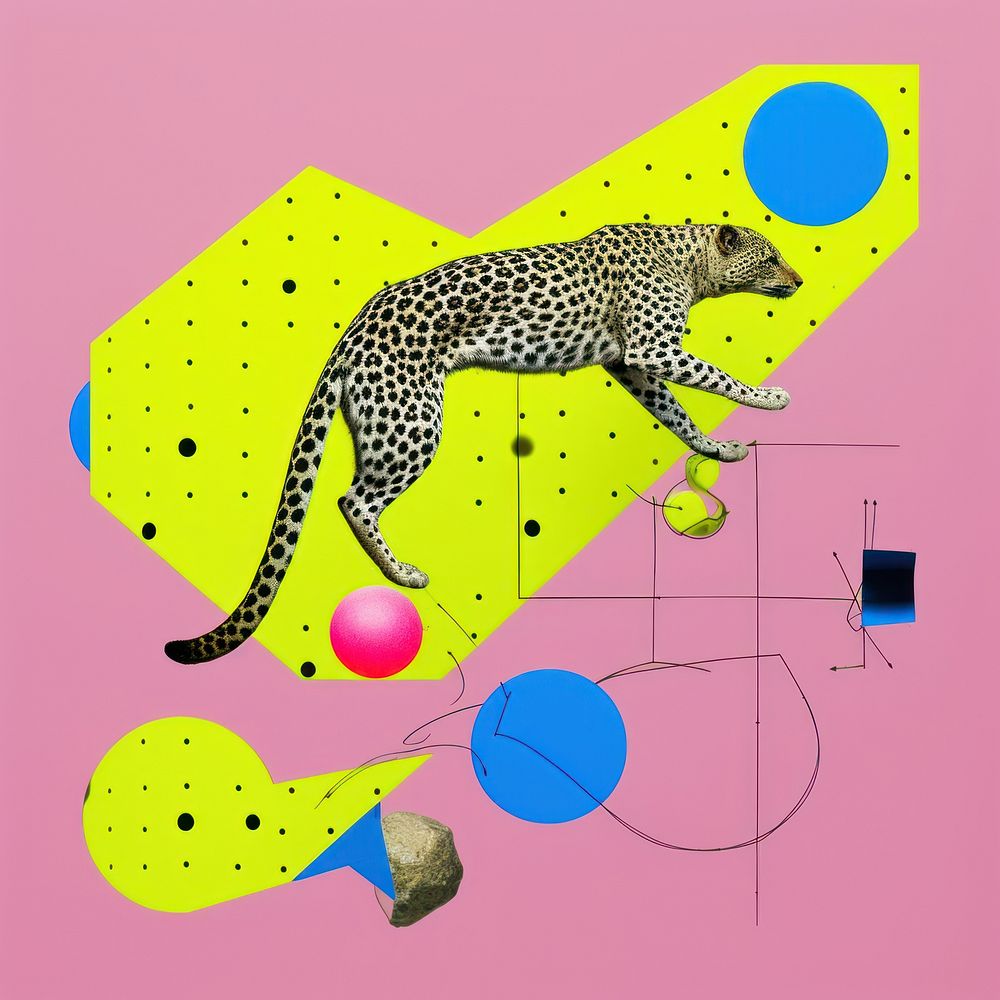 Collage art animal and cmyk | Free Photo Illustration - rawpixel