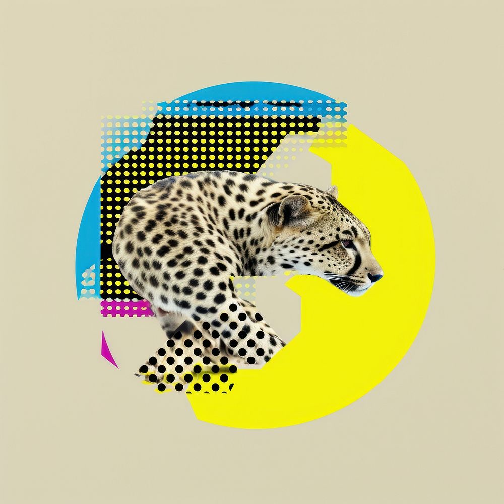 Collage art animal and cmyk | Free Photo Illustration - rawpixel
