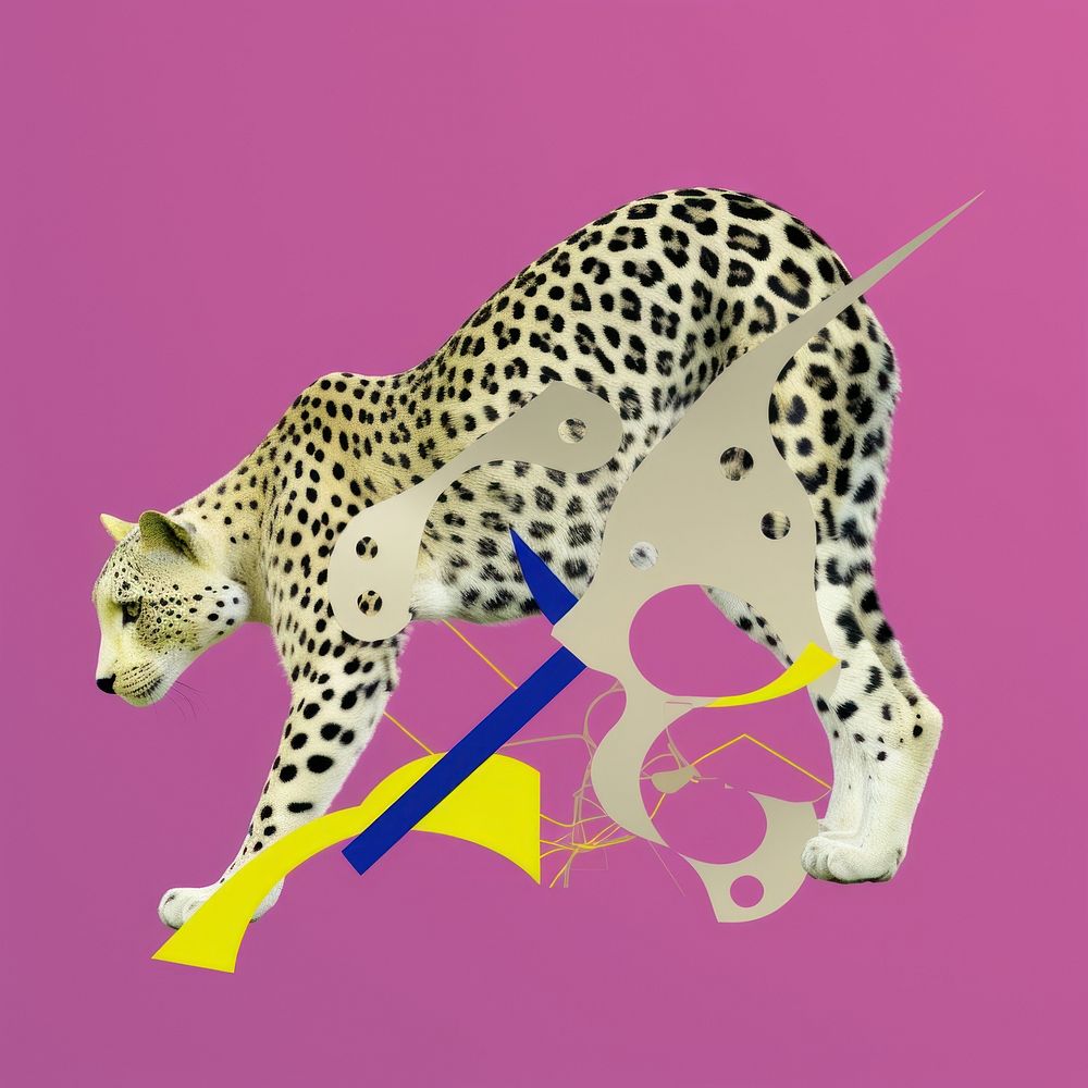 Collage art animal and cmyk | Free Photo Illustration - rawpixel